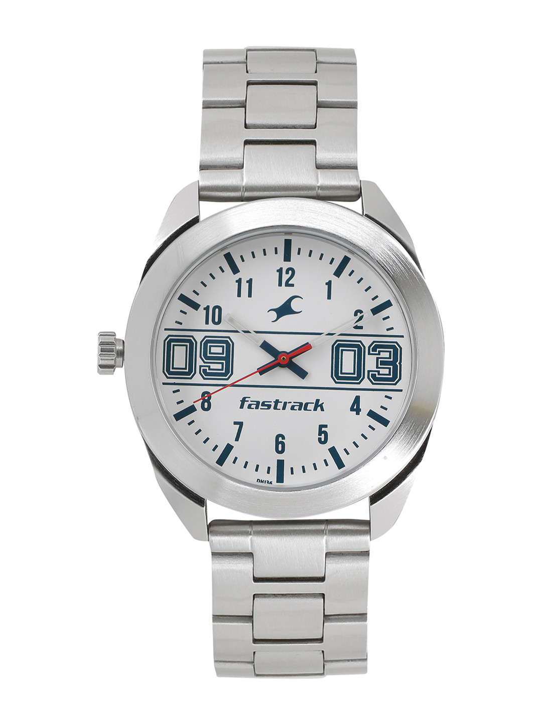 Buy Fastrack Men Silver Toned Analogue Watch 3175SM01 - Watches for Men ...