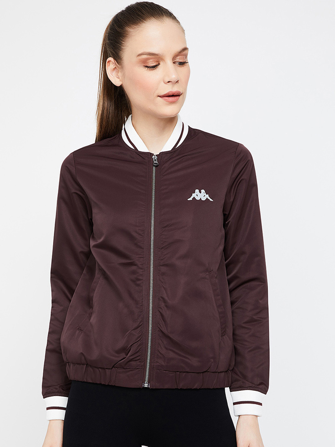 Buy Kappa Women Brown Solid Jacket - Jackets for Women 10937352 | Myntra