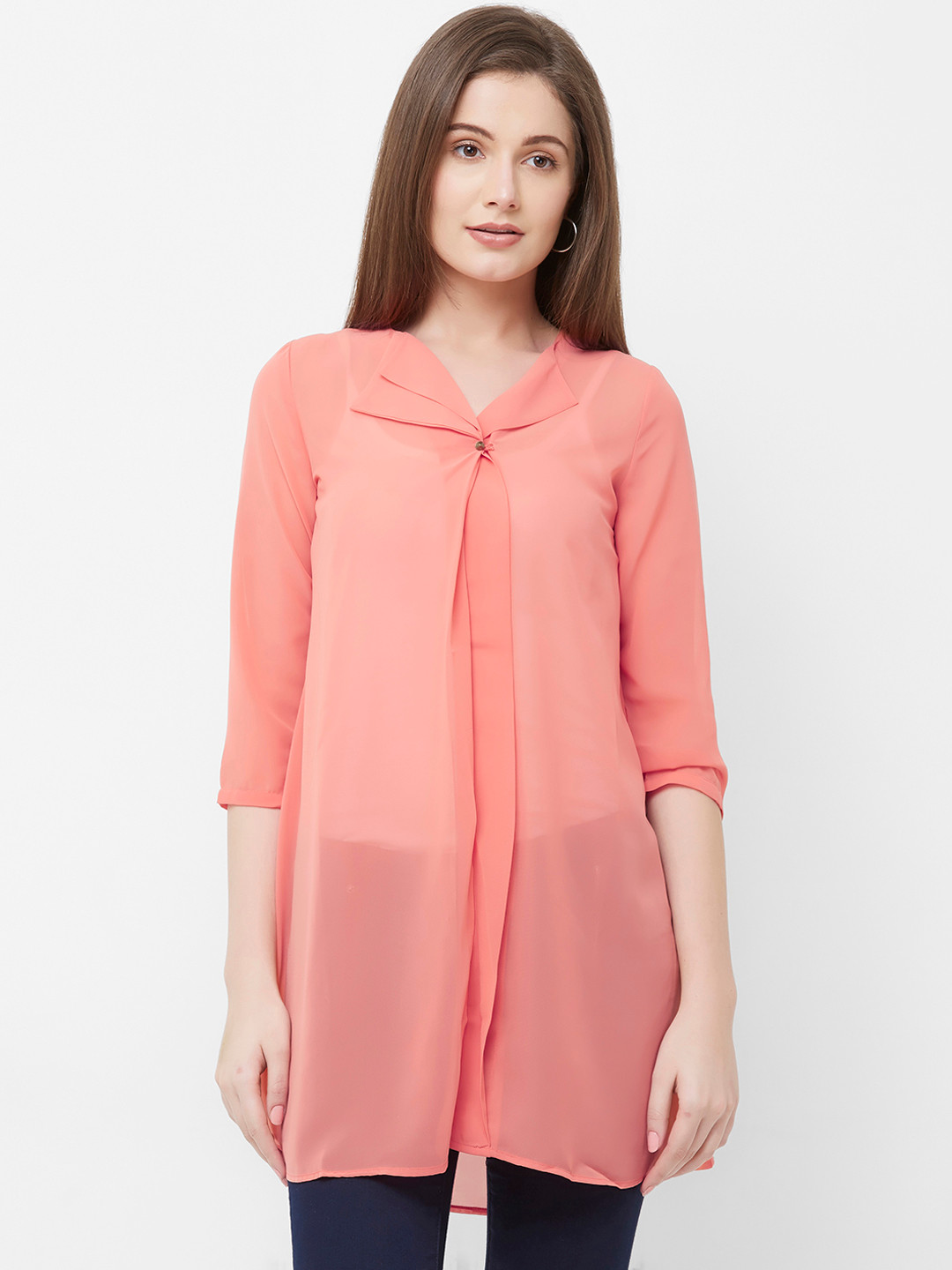 Buy 109F Pink Solid Tunic - Tunics for Women 10940234 | Myntra