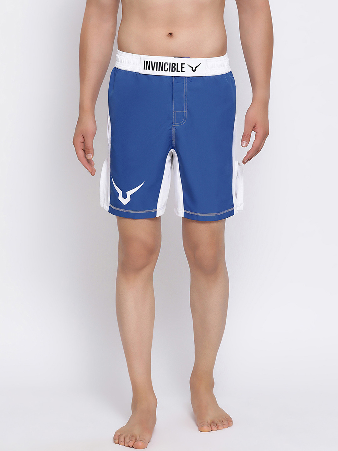 Buy Invincible Men Blue Solid Regular Fit MMA Fight Shorts - Lounge ...