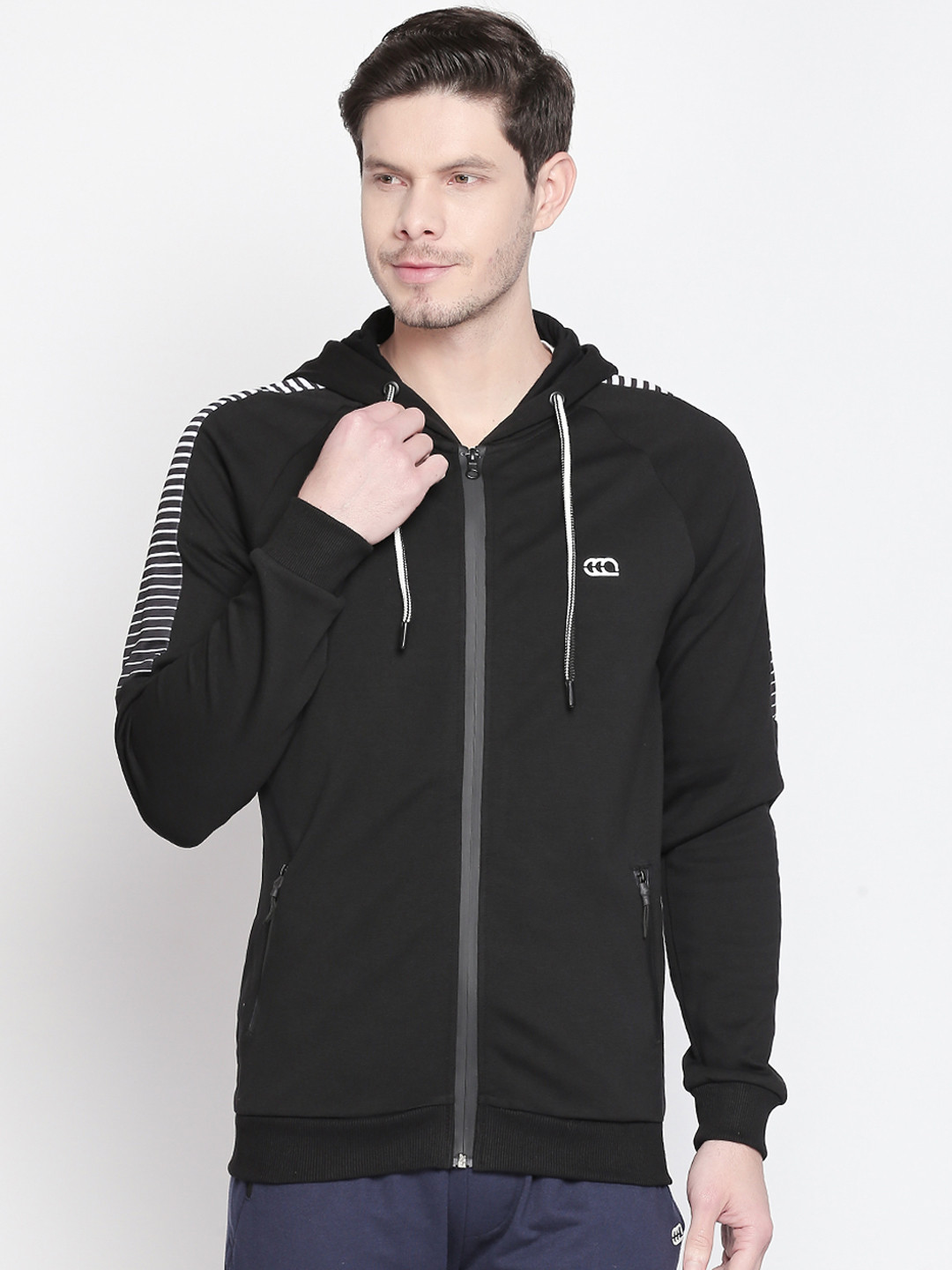 Buy Ajile By Pantaloons Men Black Solid Sporty Jacket - Jackets for Men ...