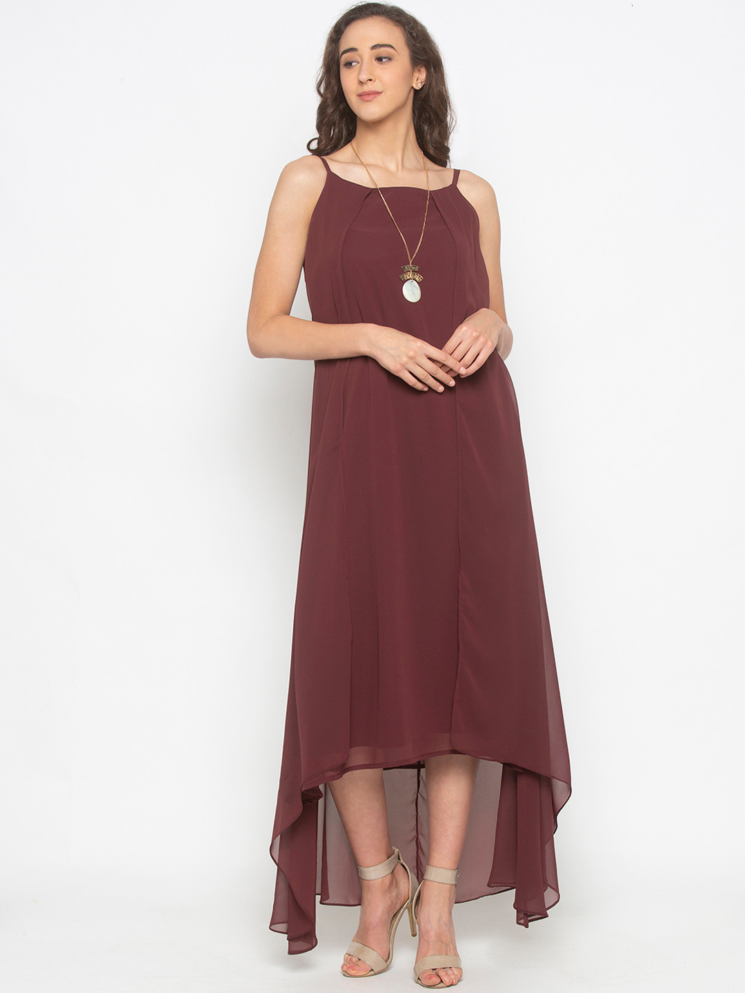 Buy Iti Women Maroon Solid Maxi Dress - Dresses for Women 11147922 | Myntra