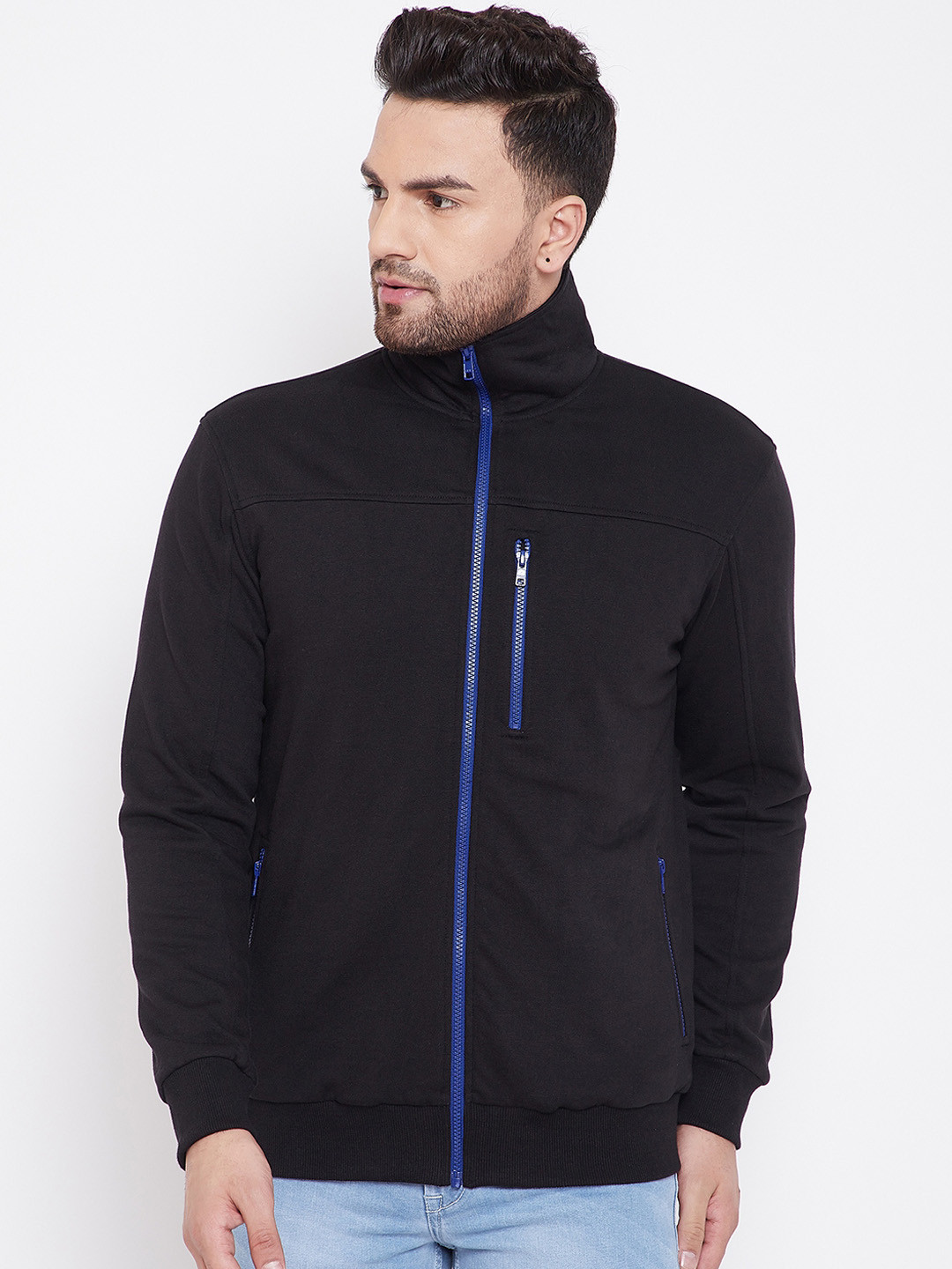 Buy CHILL WINSTON Men Black Solid Bomber - Jackets for Men 11154362 ...