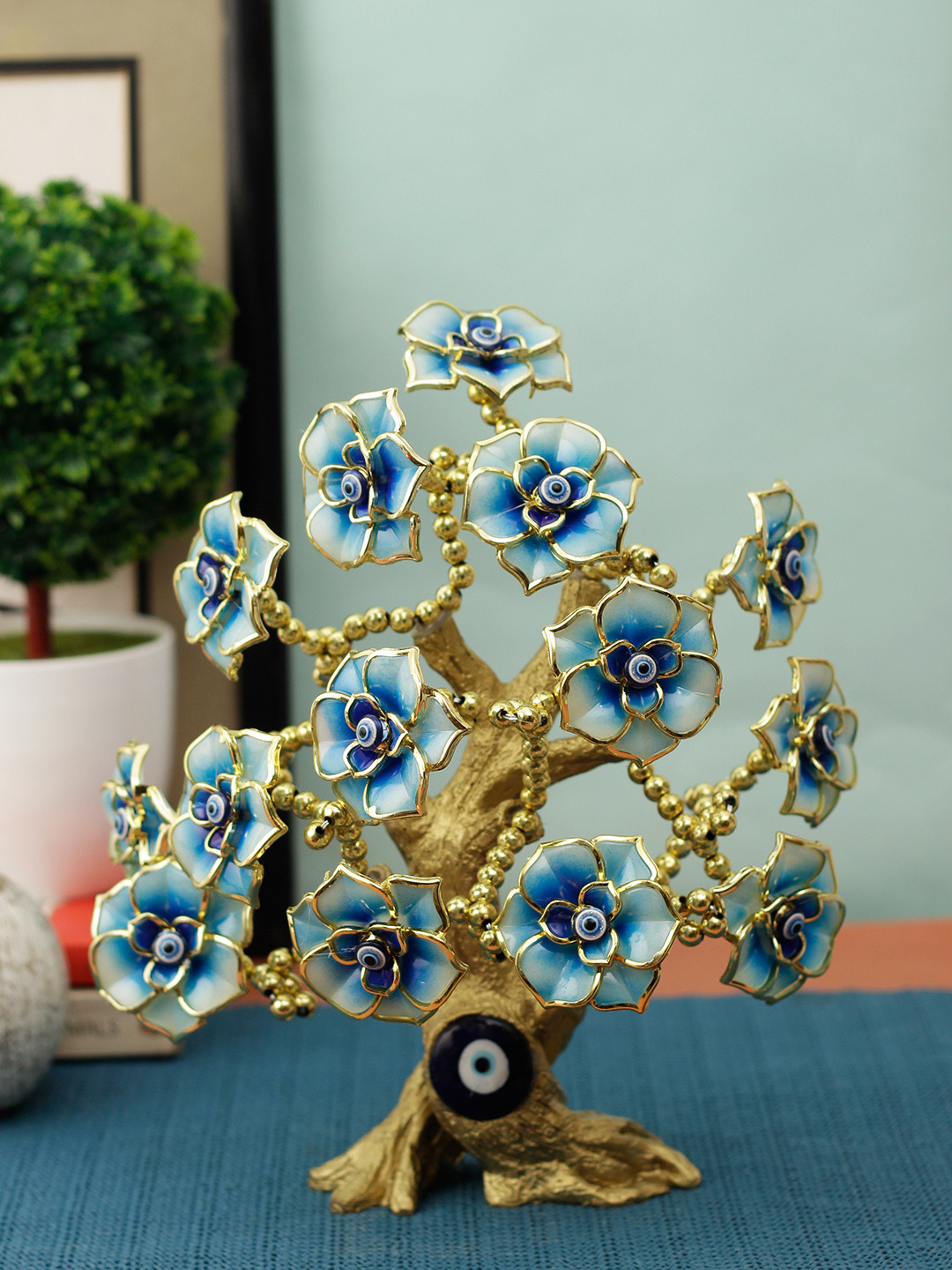 Buy Aesthetic Home Solutions Tree Of Life Evil Eye Showpiece ...