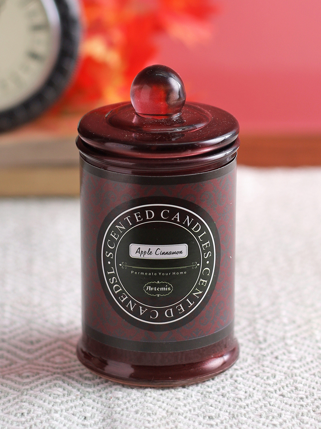 Buy Aapno Rajasthan Maroon Solid Artemis Aromatic And Pristine Candle ...