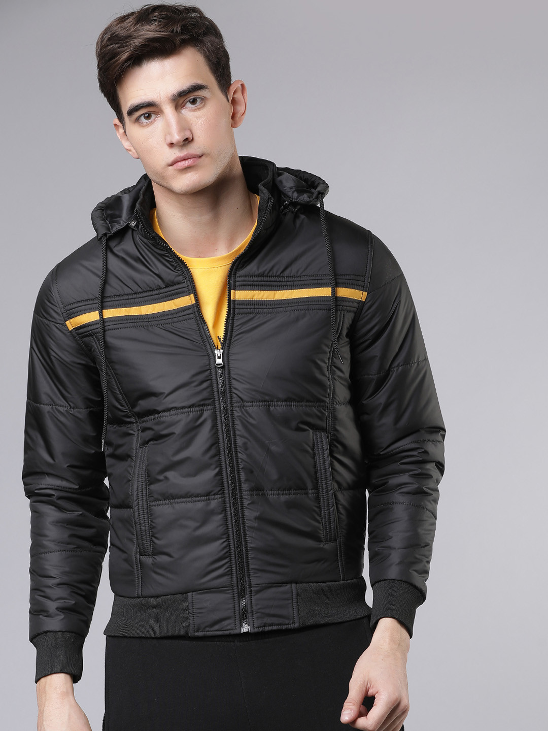 Buy HIGHLANDER Men Black Solid Padded Jacket - Jackets for Men 11177246 ...