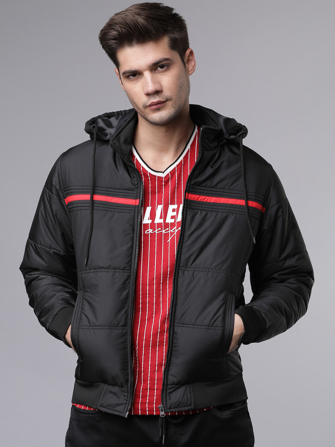 Buy HIGHLANDER Men Black Solid Padded Jacket - Jackets for Men 11180964 ...