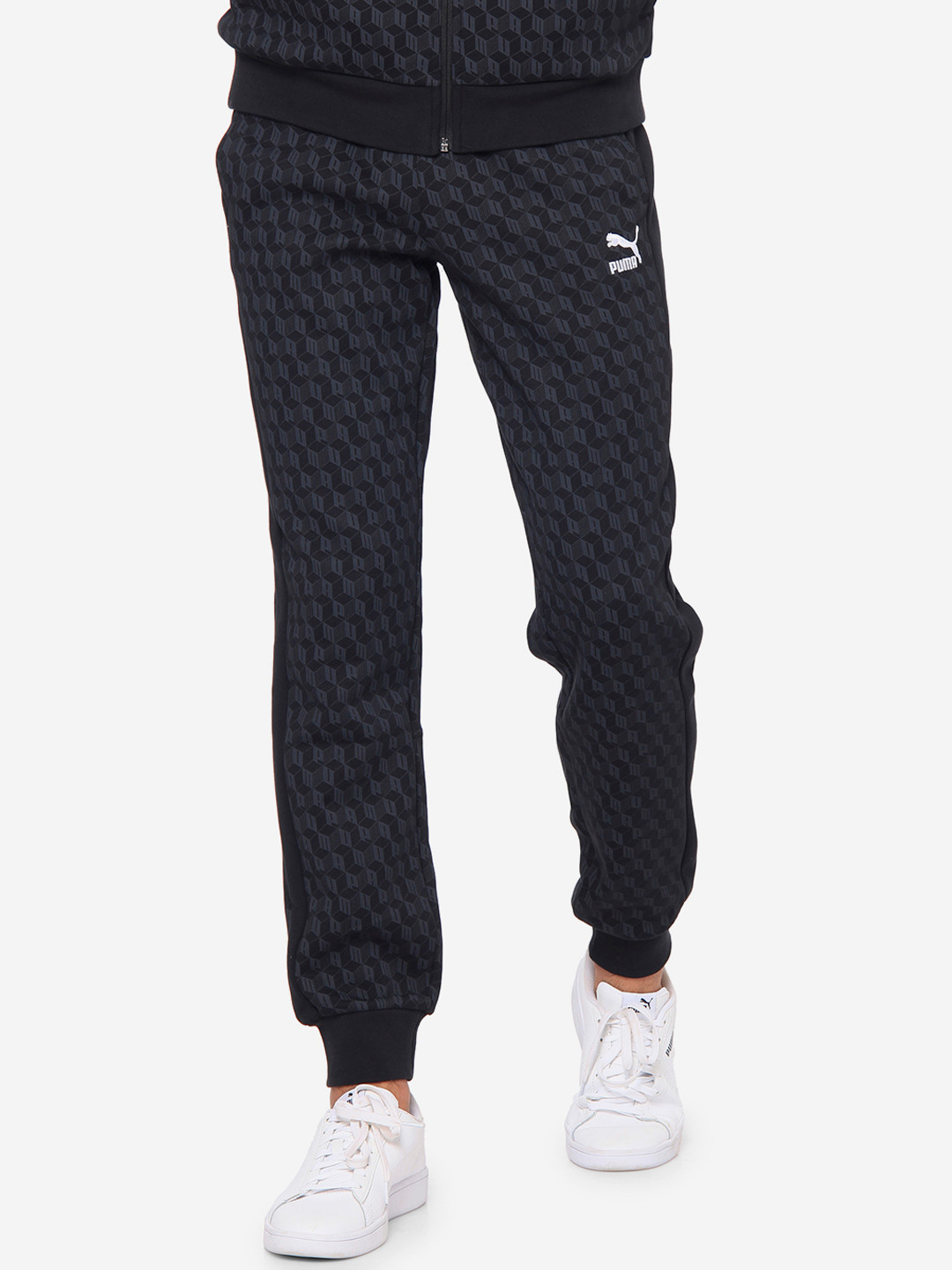 Buy Puma Men Black Luxe Pack AOP Printed Joggers - Track Pants for Men ...