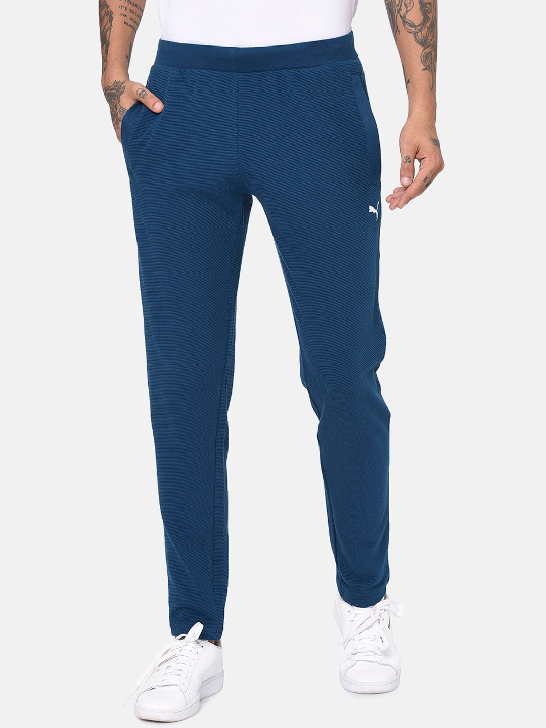 Buy Puma Men Teal Blue Stylized 2 Track Pants - Track Pants for Men ...