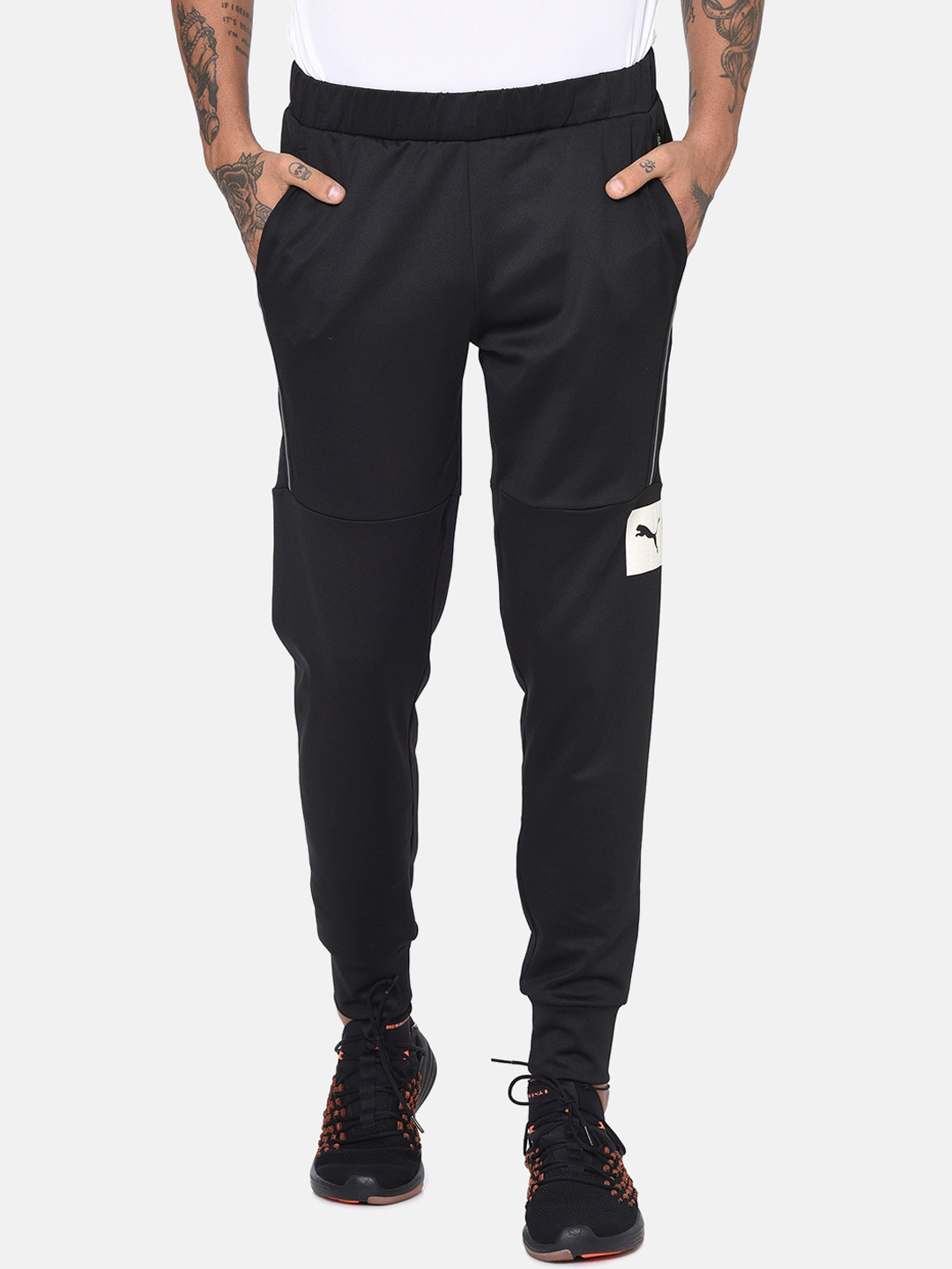 Buy Puma Men Black Tec Sports Slim Fit Joggers - Track Pants for Men ...