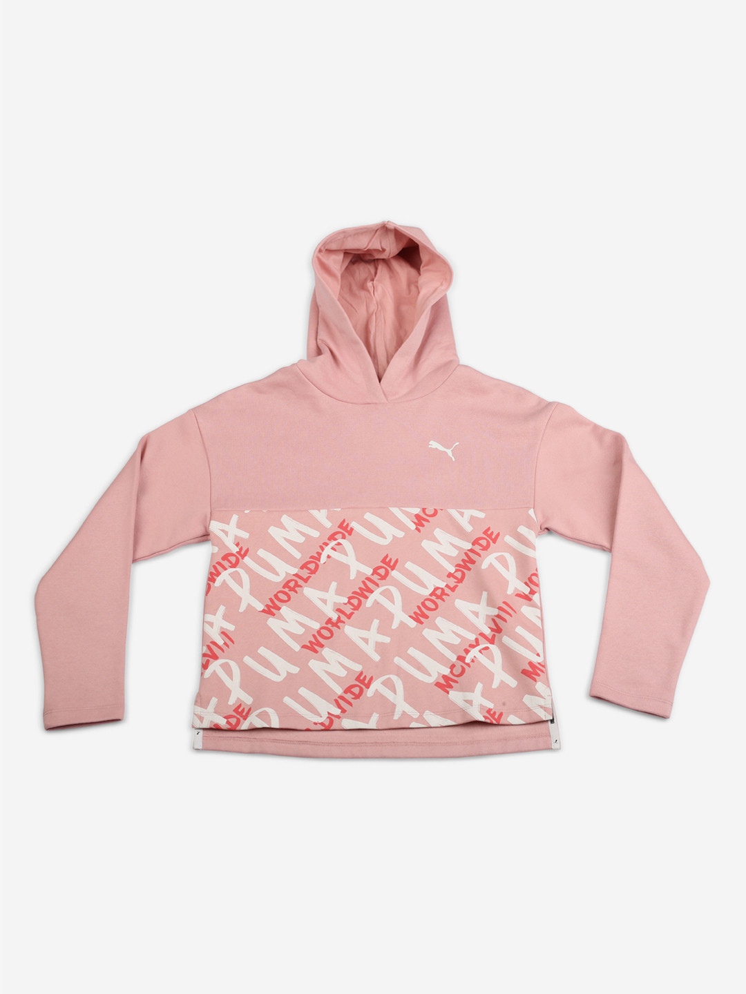 Buy Puma Girls Pink Printed Hooded Sweatshirt - Sweatshirts for Girls ...