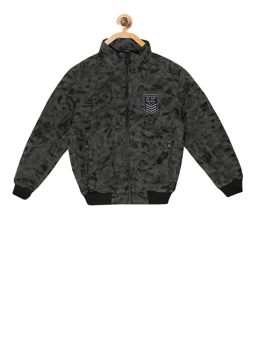 Buy Octave Boys Charcoal Grey Camouflage Bomber Jacket - Jackets for ...