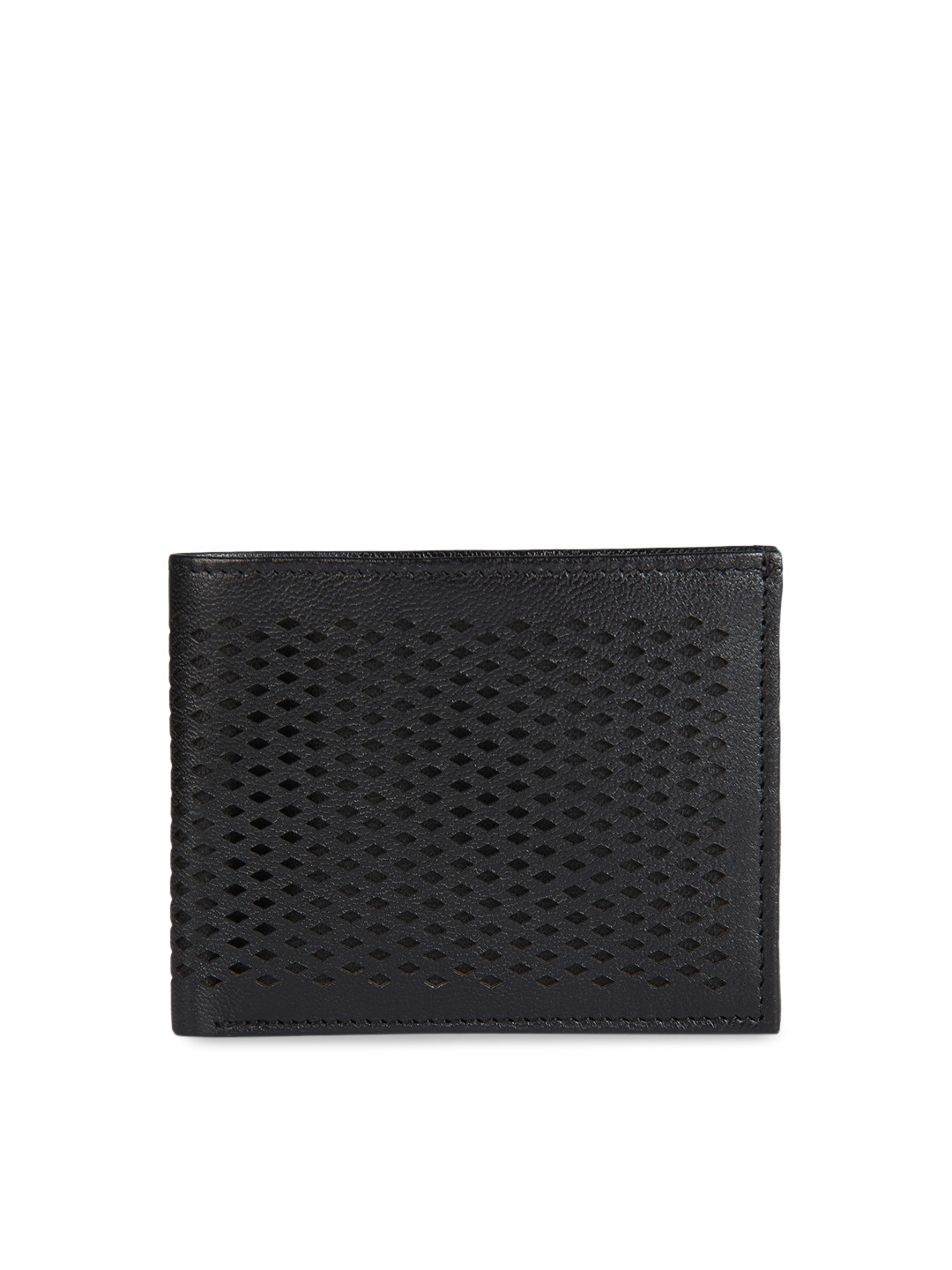 Buy Aditi Wasan Men Black Solid Two Fold Wallet - Wallets for Men ...