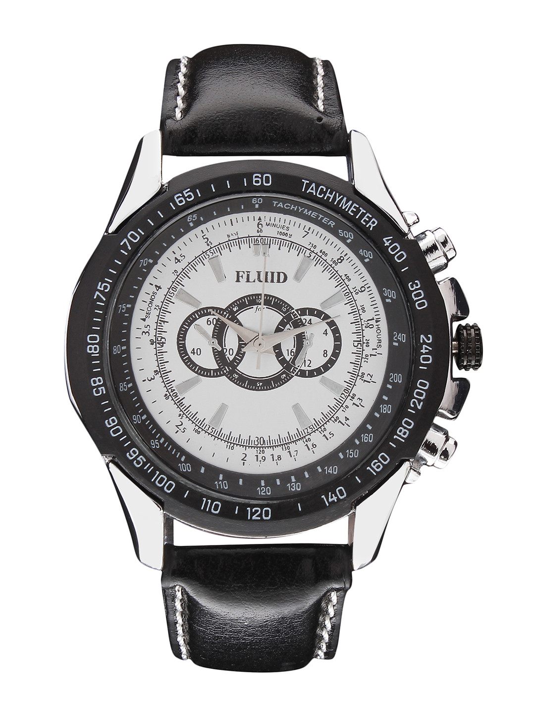 Buy FLUID Men White Analogue Leather Watch FL 20 907 WH01 - Watches for ...