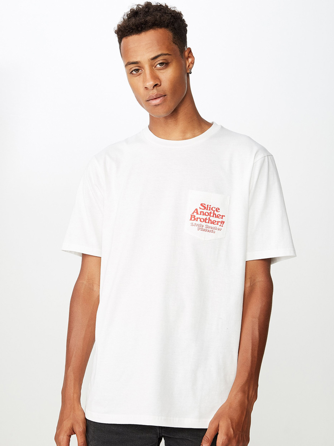 Buy COTTON ON Men White & Red Printed Round Neck T Shirt - Tshirts for ...