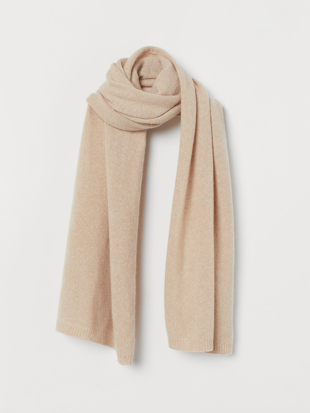 Buy H&M Women Beige Solid Cashmere Scarf - Scarves for Women 11123156 ...