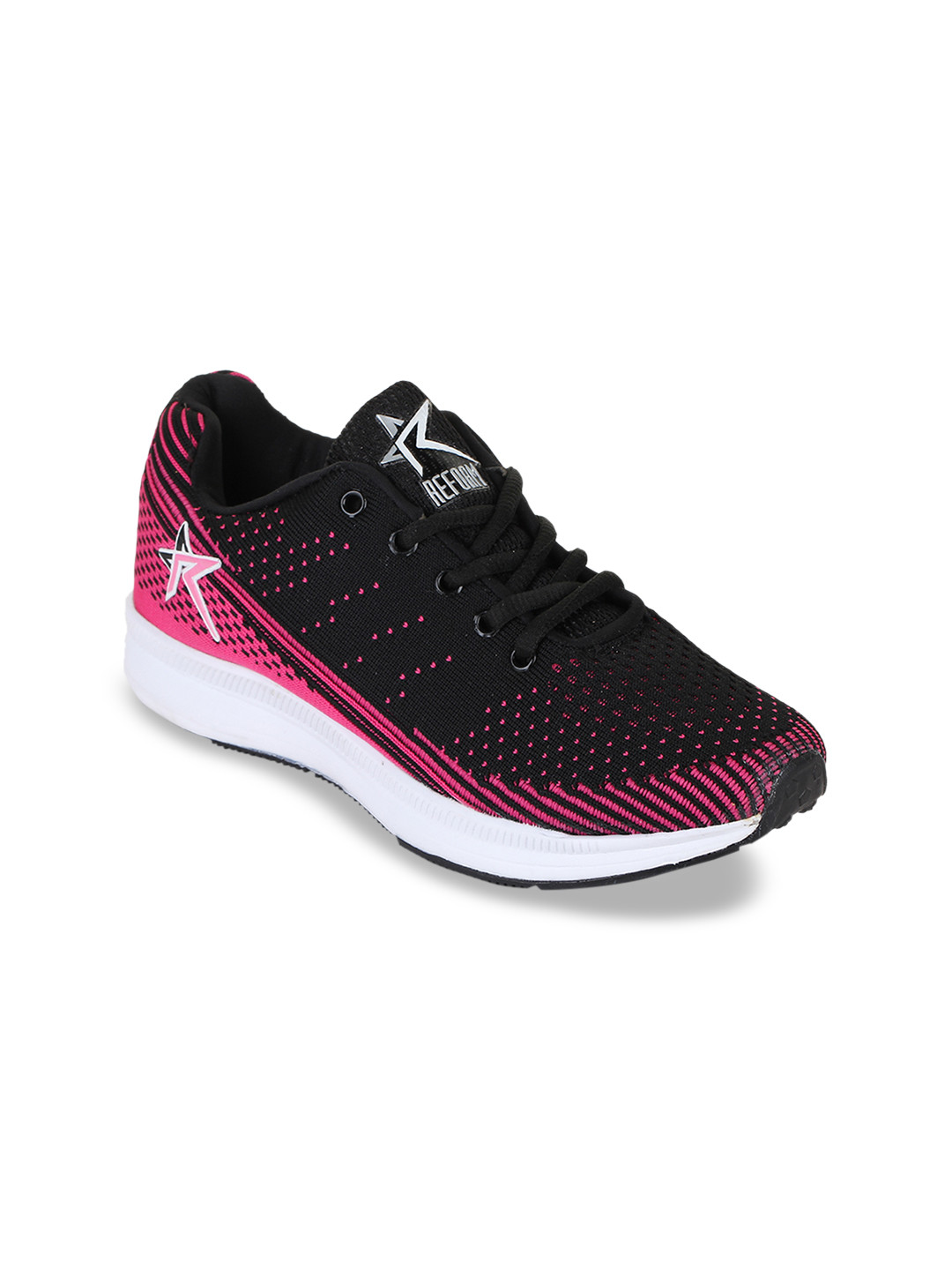 Buy REFOAM Women Black & Pink Mesh Running Shoes - Sports Shoes for ...