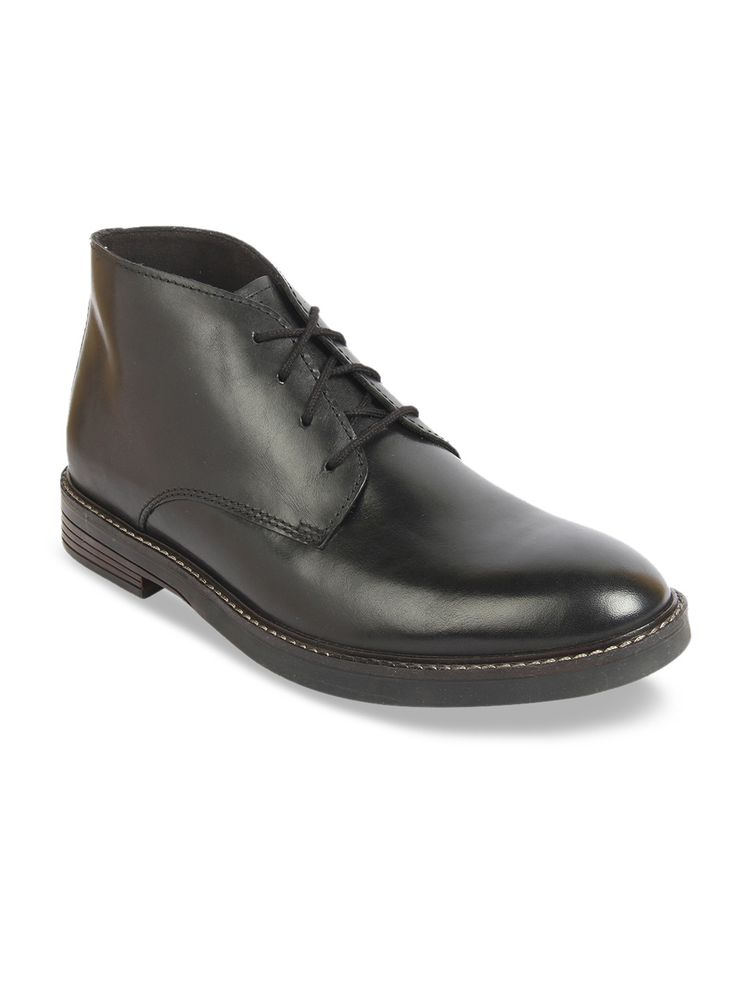 Buy Clarks Men Black Solid Leather Formal Derbys - Formal Shoes for Men ...