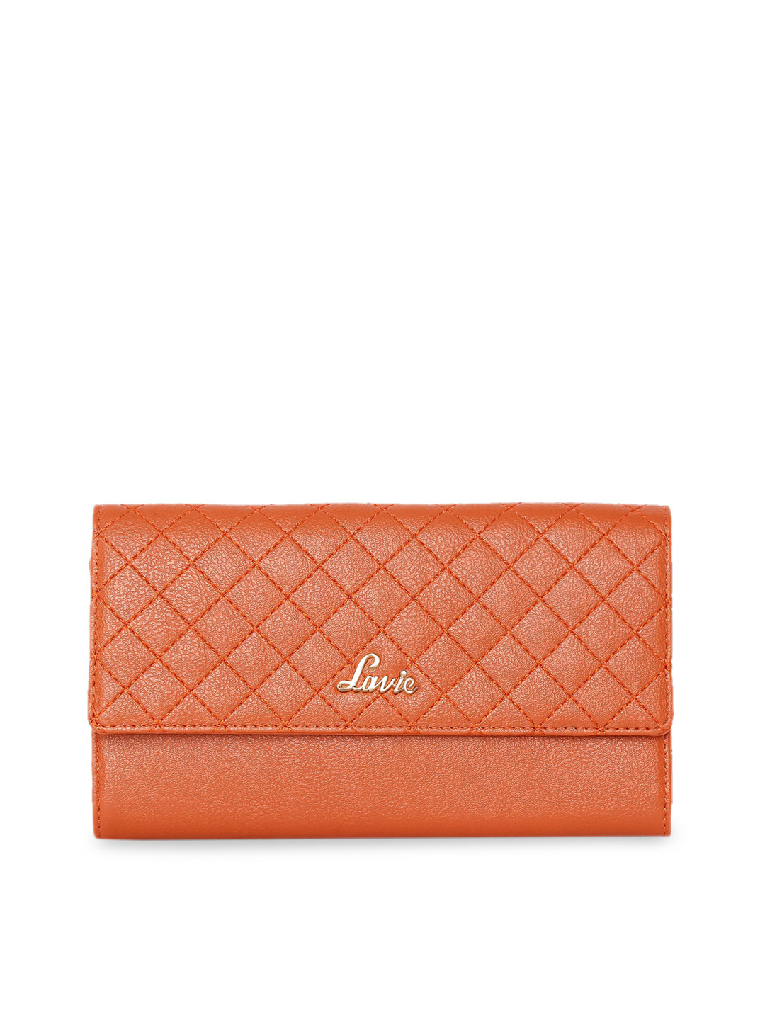 Buy Lavie Women Orange Self Design Two Fold Wallet - Wallets for Women ...