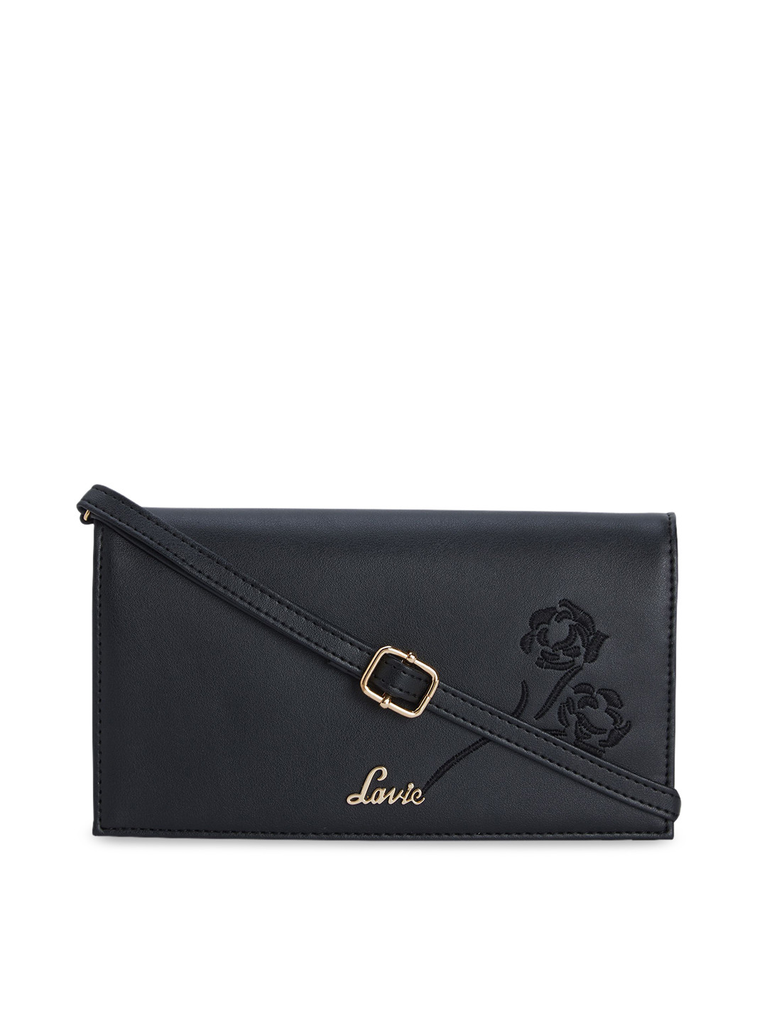 Buy Lavie Women Black Self Design Two Fold Wallet - Wallets for Women ...