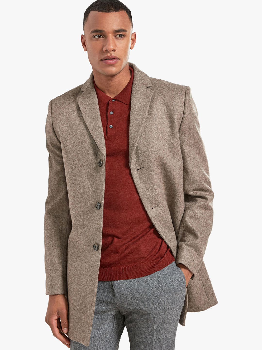 Buy Next Men Beige Solid Tailored Jacket - Jackets for Men 8848867 | Myntra