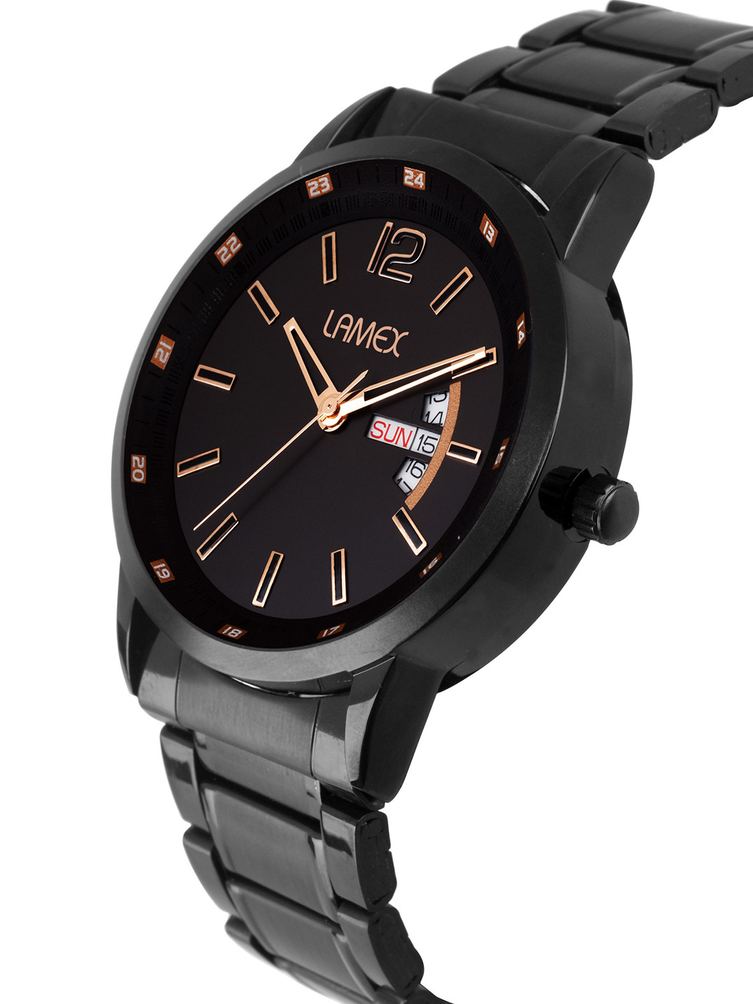 Buy LAMEX Men Black Analogue Watch KING DLX 15491 - Watches for Men 8860673 | Myntra