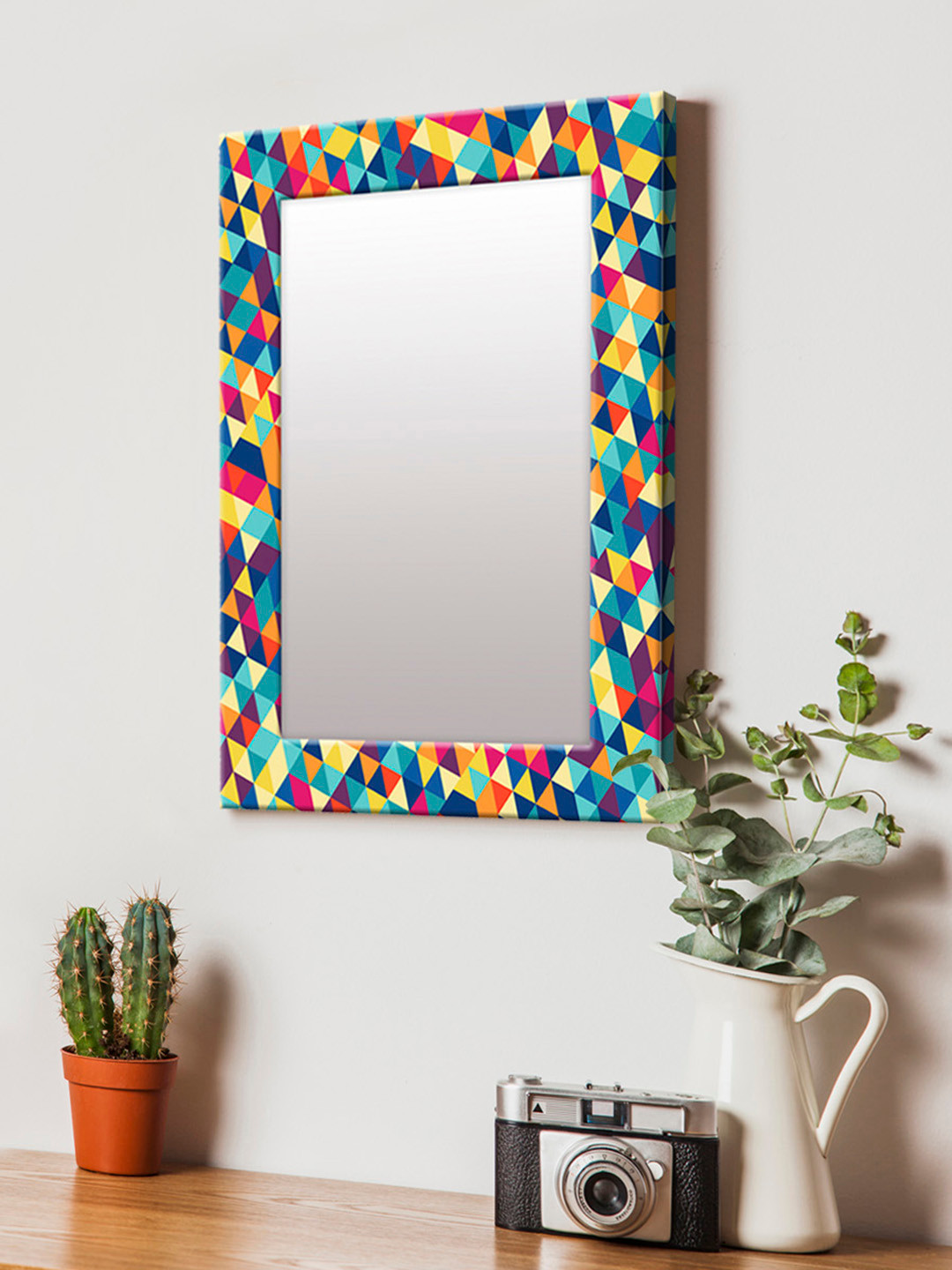 Buy 999Store Multicoloured Printed MDF Wall Mirror - Mirrors for Unisex ...