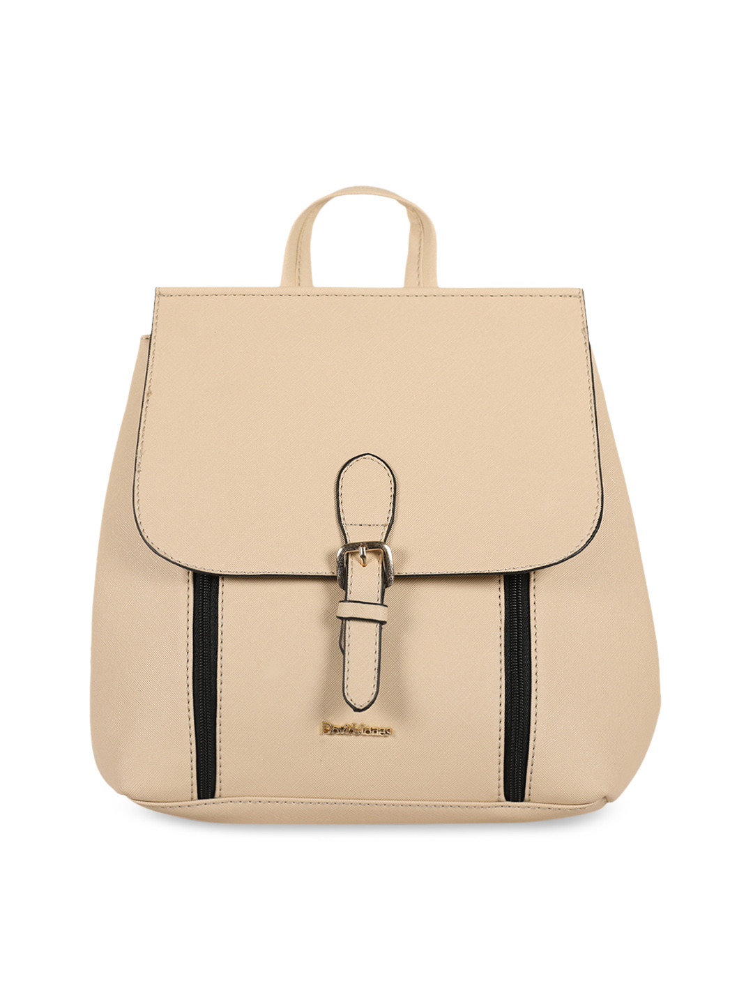 Buy David Jones Women Off White Colourblocked Backpack - Backpacks for ...