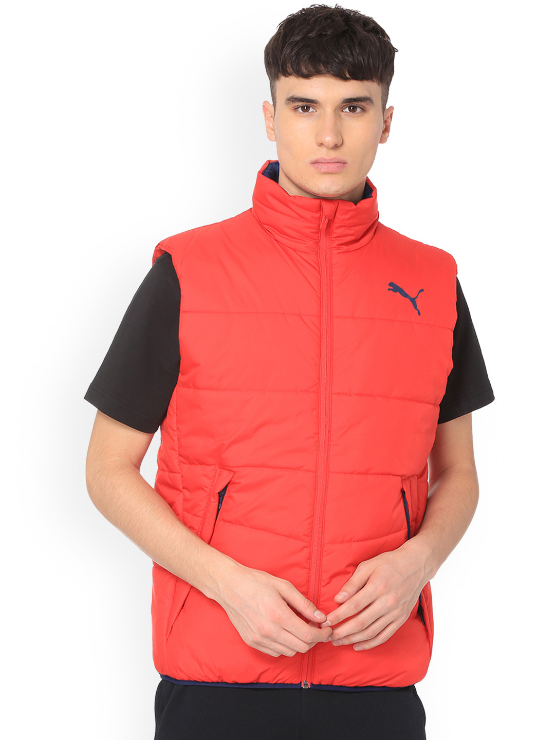 Buy Puma Men Red Solid ESS Padded Jacket - Jackets for Men 9181147 | Myntra