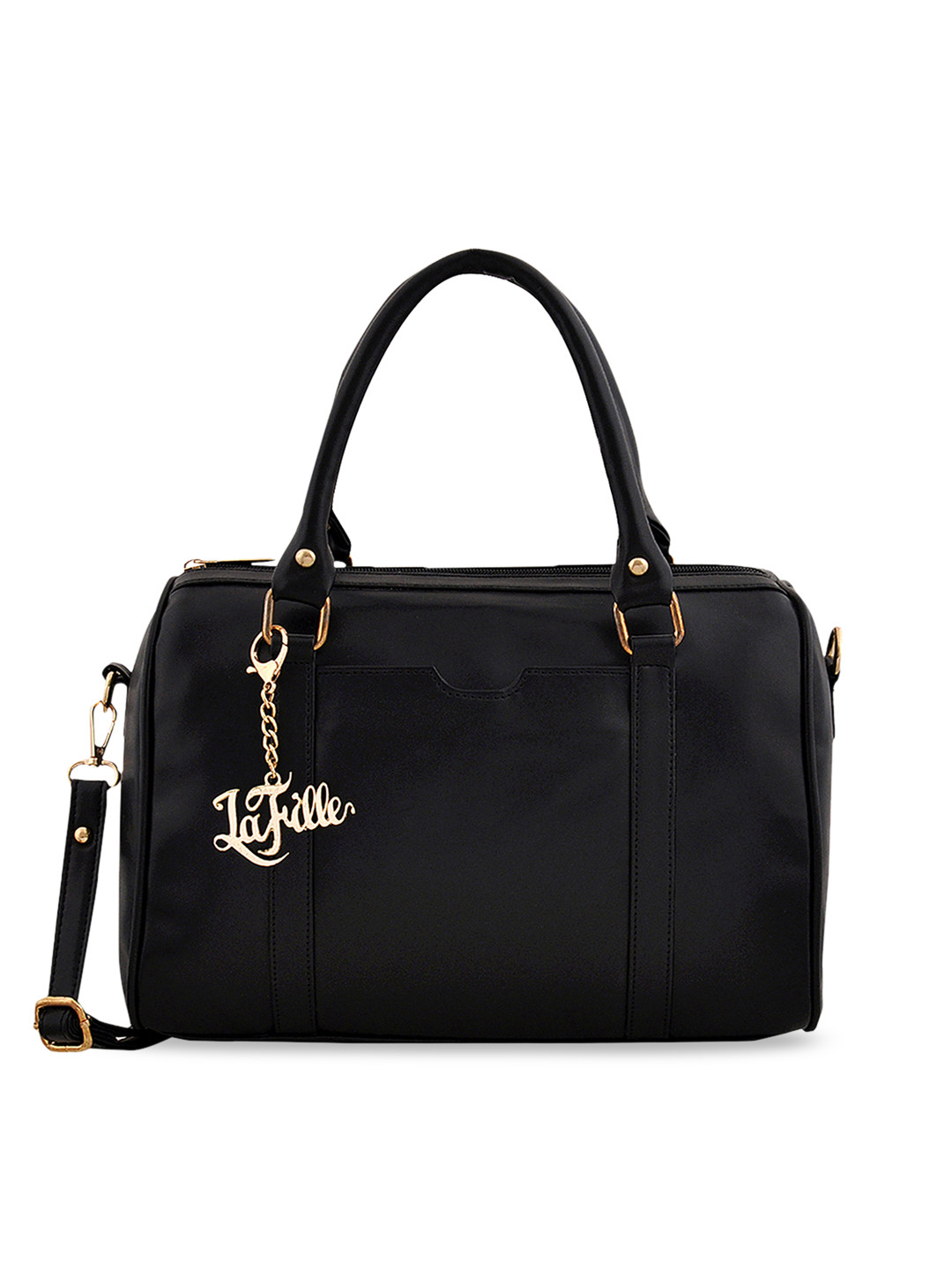 Buy LaFille Black Solid Handheld Bag - Handbags for Women 9738509 | Myntra