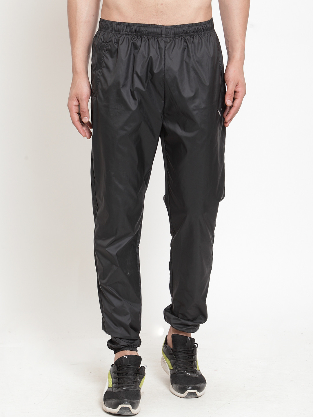 Buy Invincible Men Black Solid Slim Fit Joggers - Track Pants for Men ...