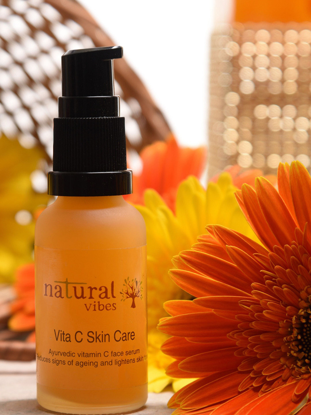 Buy Natural Vibes Unisex Ayurvedic Vitamin C Skin Care Face Serum 30ml ...