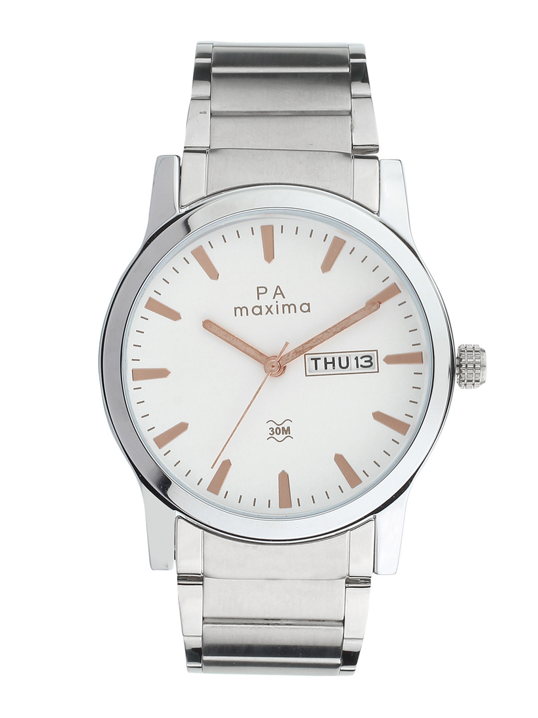 Buy Maxima Men White Analogue Watch O 46910CMGI - Watches for Men ...