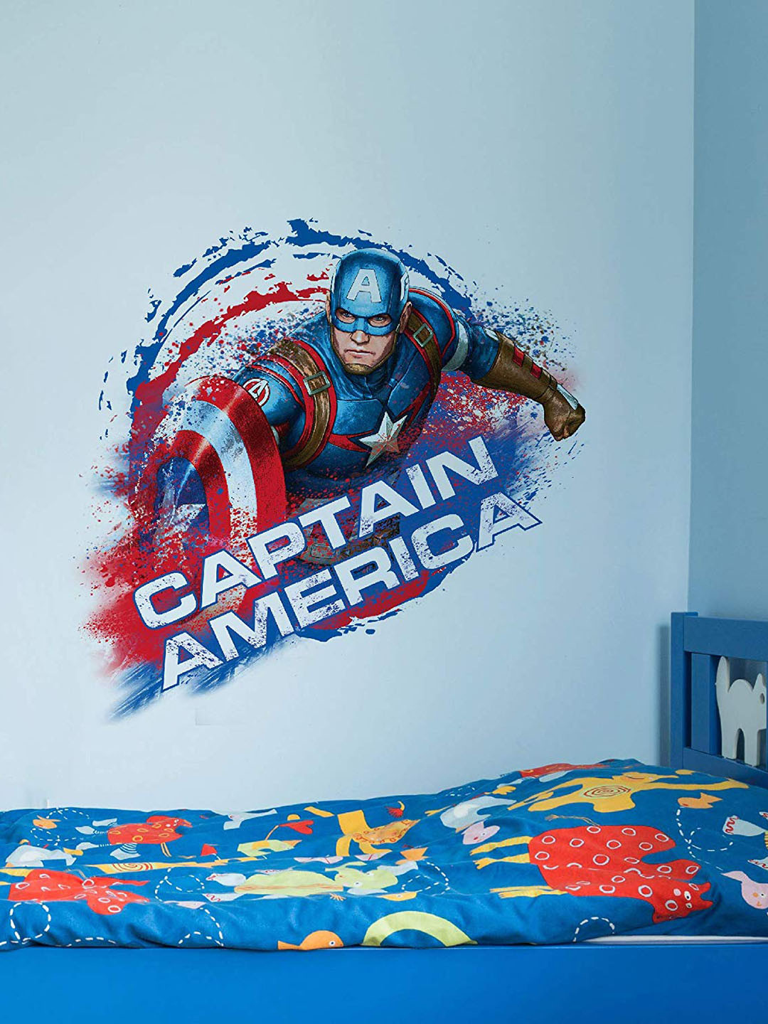 Buy Asian Paints Multicoloured Captain America Wall Sticker - Decals ...
