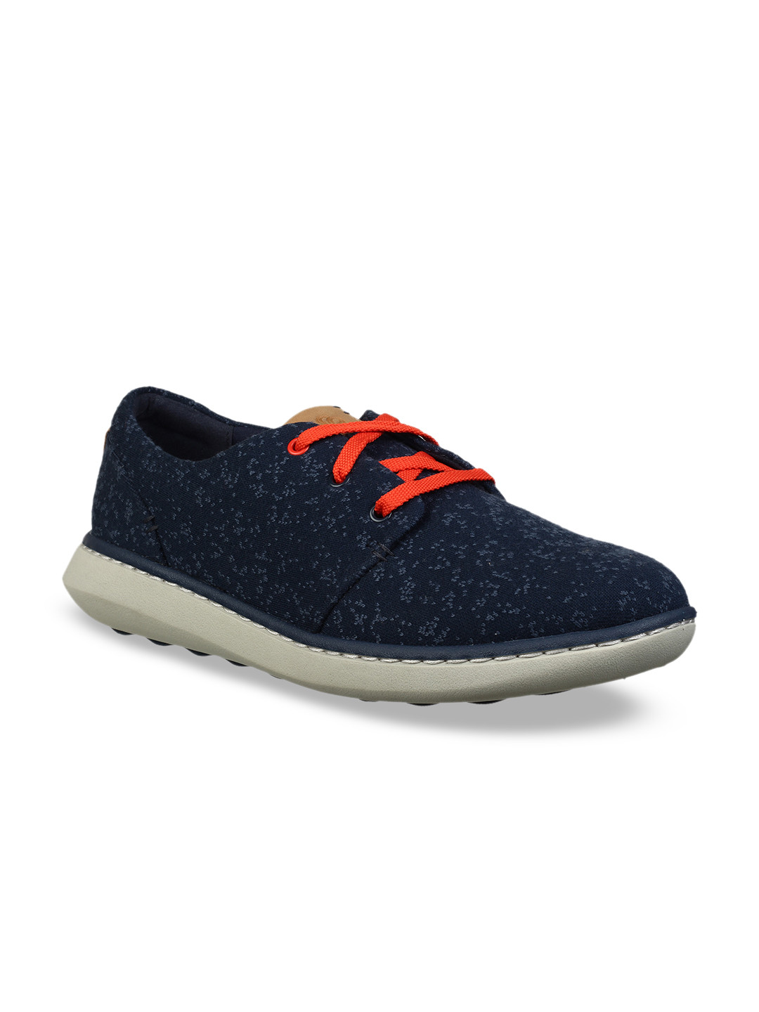 Buy Clarks Women Navy Blue Woven Design Sneakers - Casual Shoes for ...