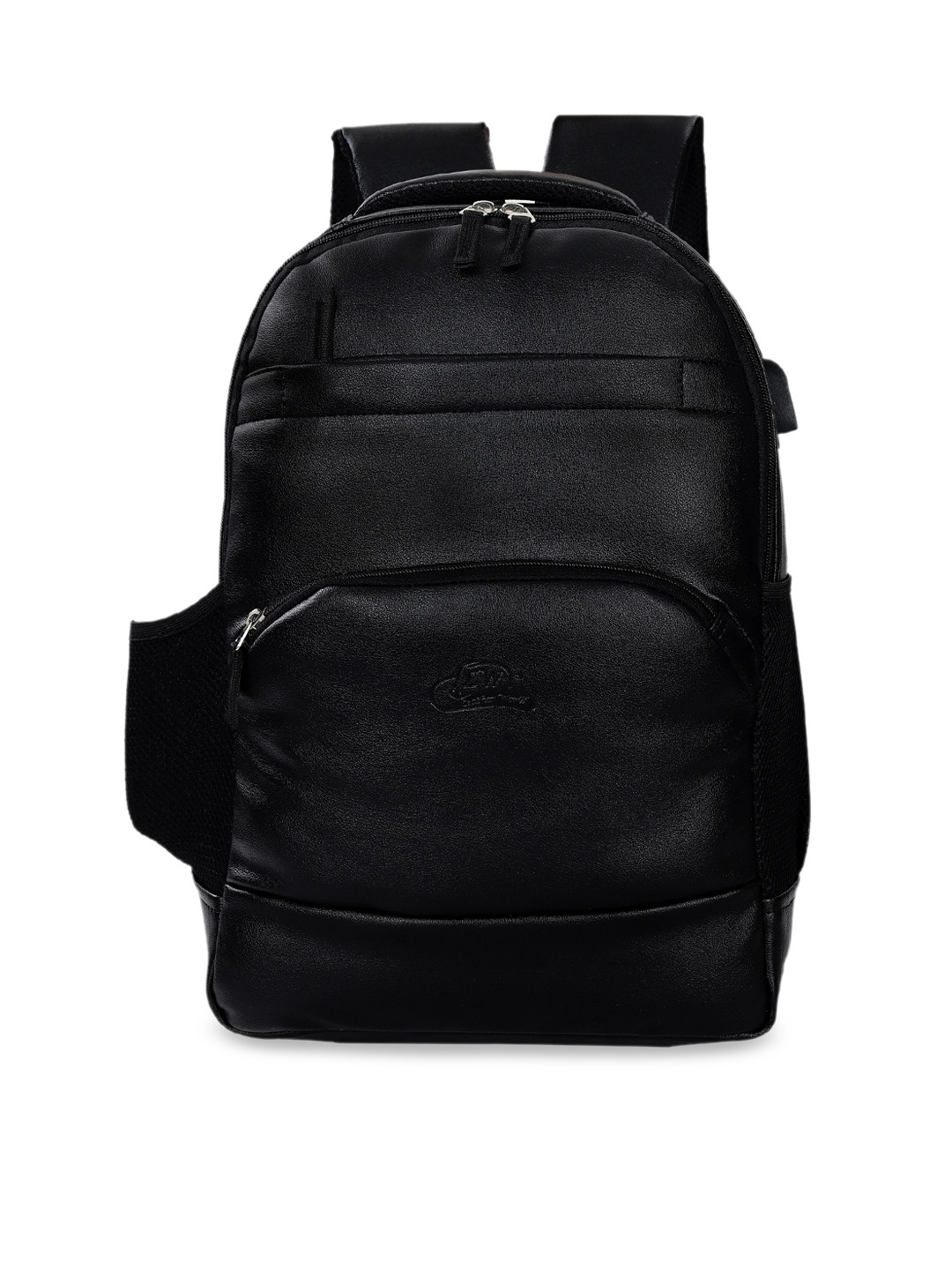 Buy Leather World Unisex Black Solid Backpack - Backpacks for Unisex ...
