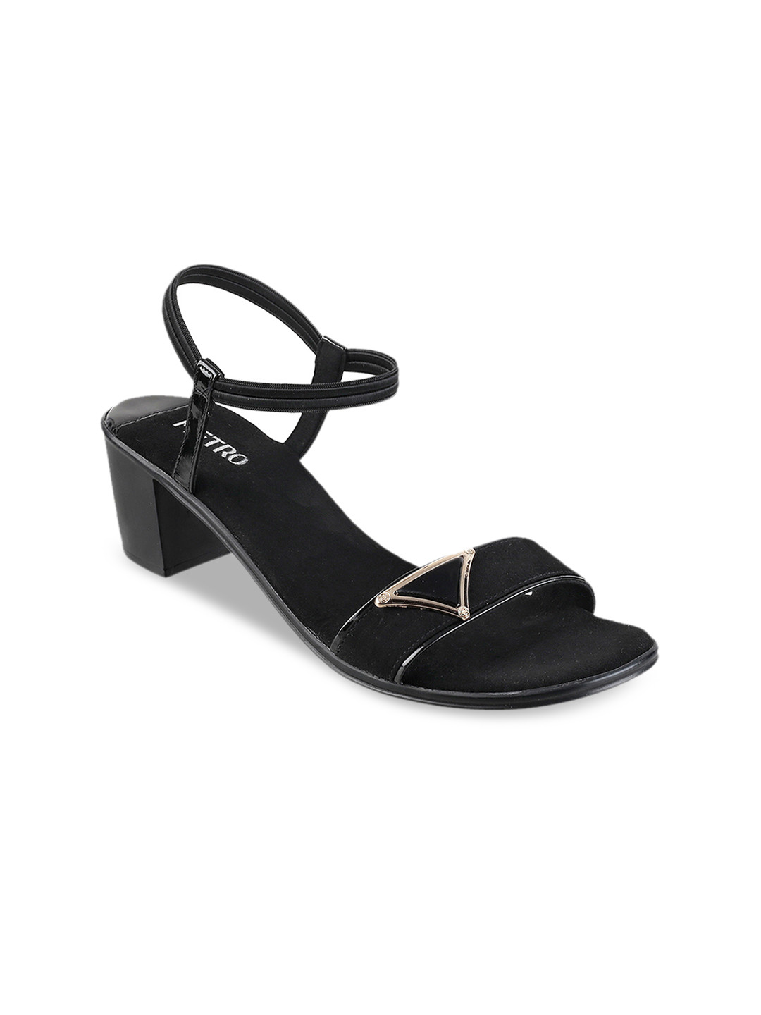 Buy Metro Women Black Solid Heels - Heels for Women 10063825 | Myntra