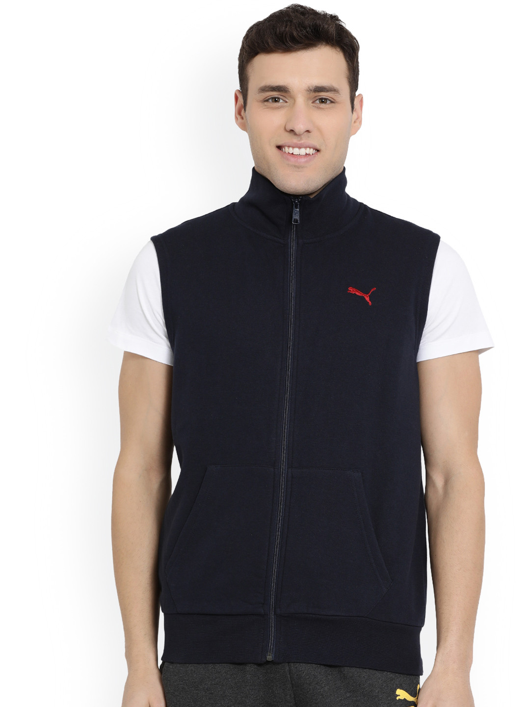 Buy Puma Men Navy Blue Solid Track Jacket - Jackets for Men 10063915 ...