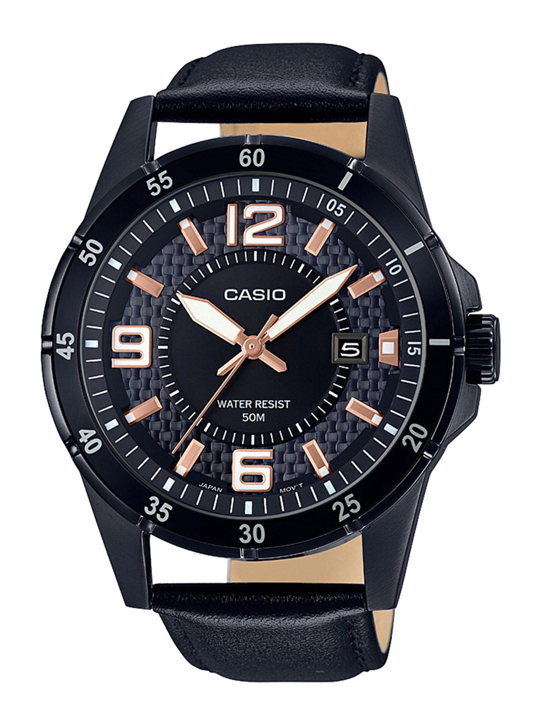 Buy Casio Enticer Men Black Analogue Watch A1638 - Watches for Men ...