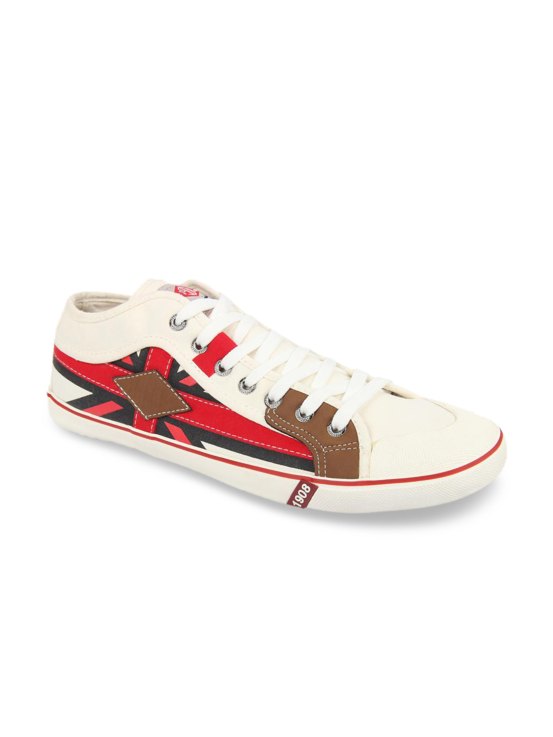 Buy Lee Cooper Men Cream Coloured Sneakers - Casual Shoes for Men ...
