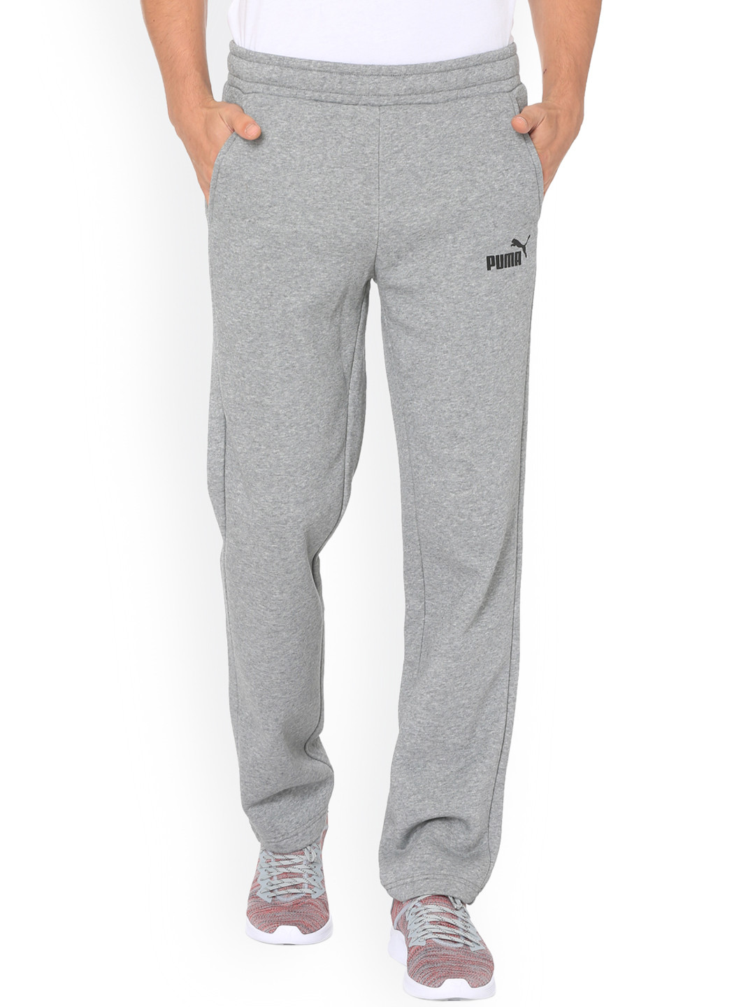 Buy Puma Men Grey Melange Solid Straight Fit Trackpants - Track Pants ...