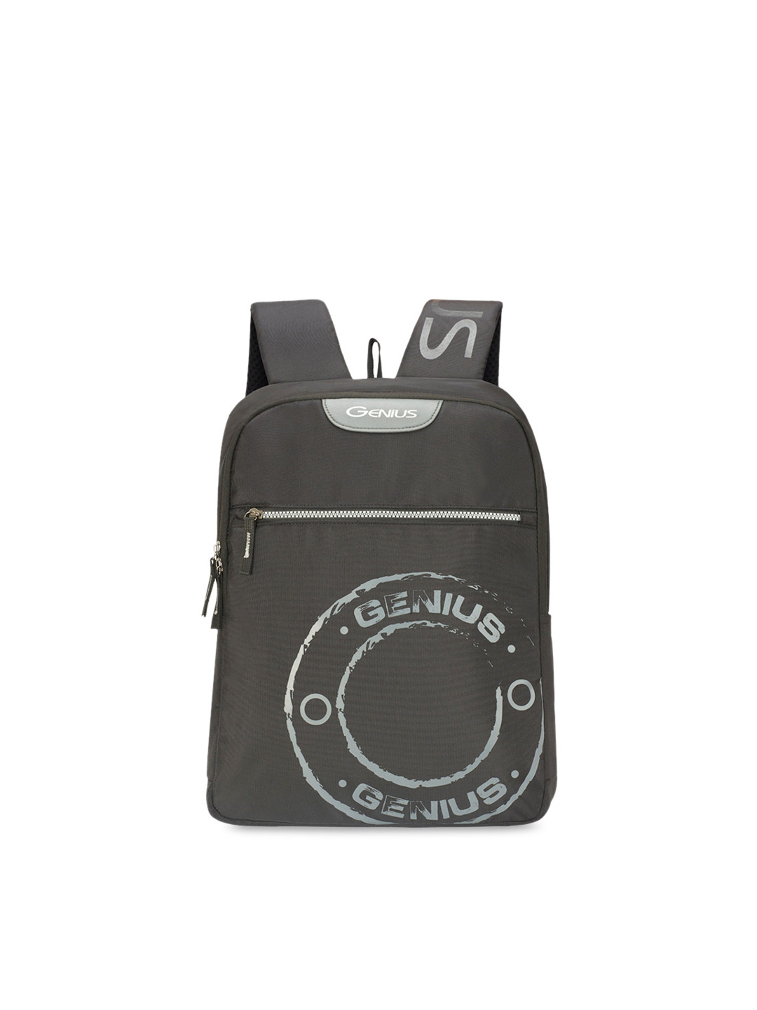 Buy Genius Unisex Grey Printed 19inches Large Laptop Backpack ...