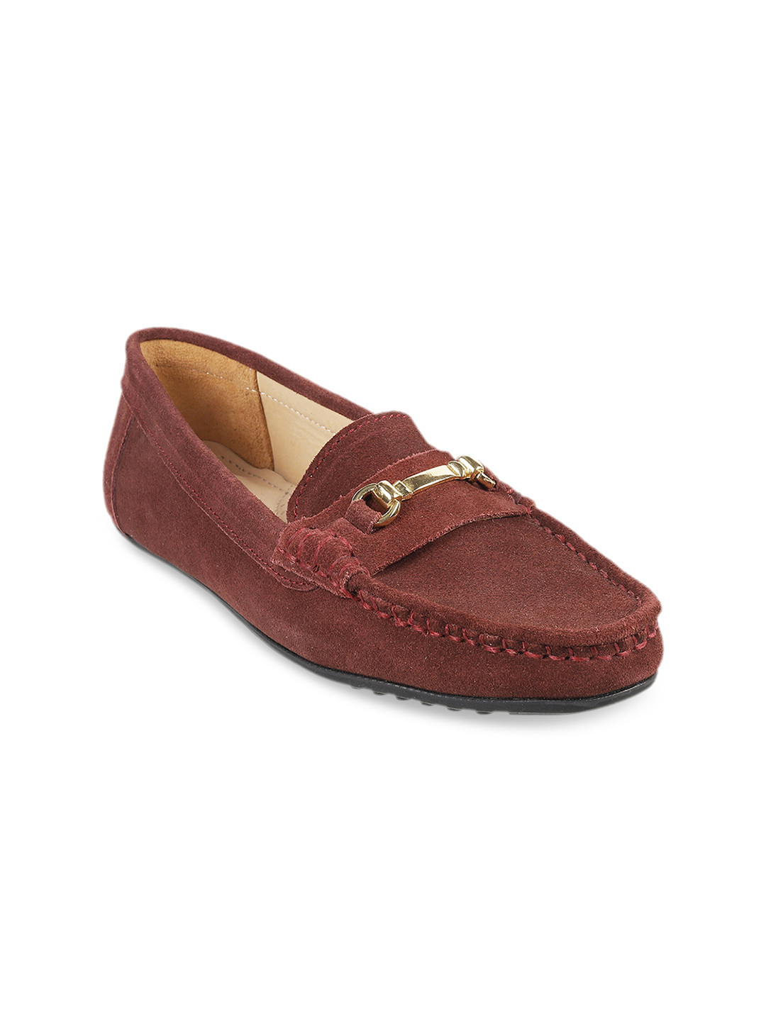 Buy Metro Women Maroon Loafers - Casual Shoes for Women 10120707 | Myntra