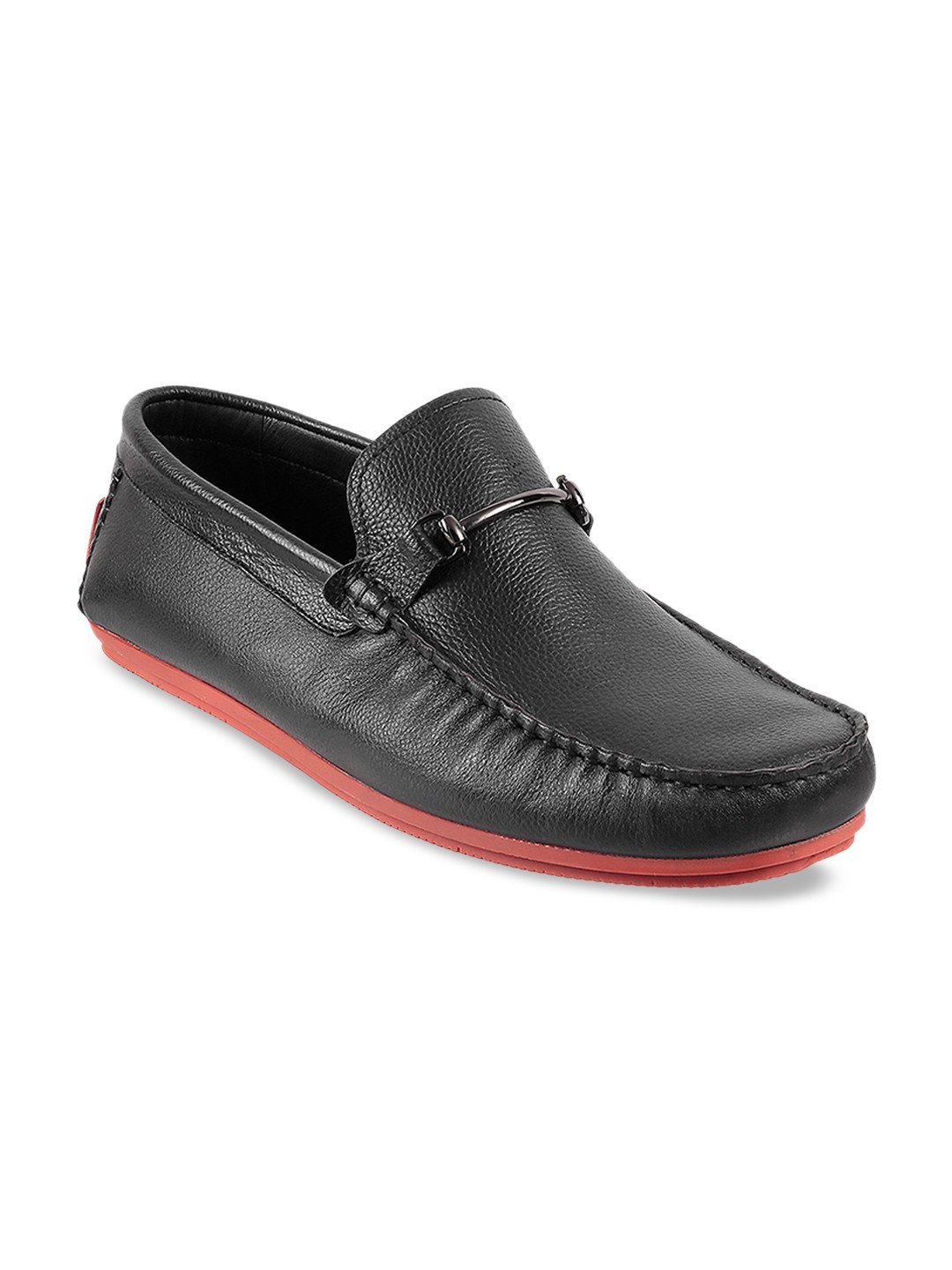 Buy Mochi Men Black Leather Loafers - Casual Shoes for Men 10127193 ...