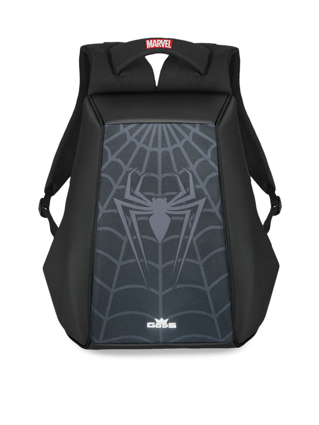 Buy GODS Unisex Black & Grey Ghost Spider Man Anti Theft Backpack ...