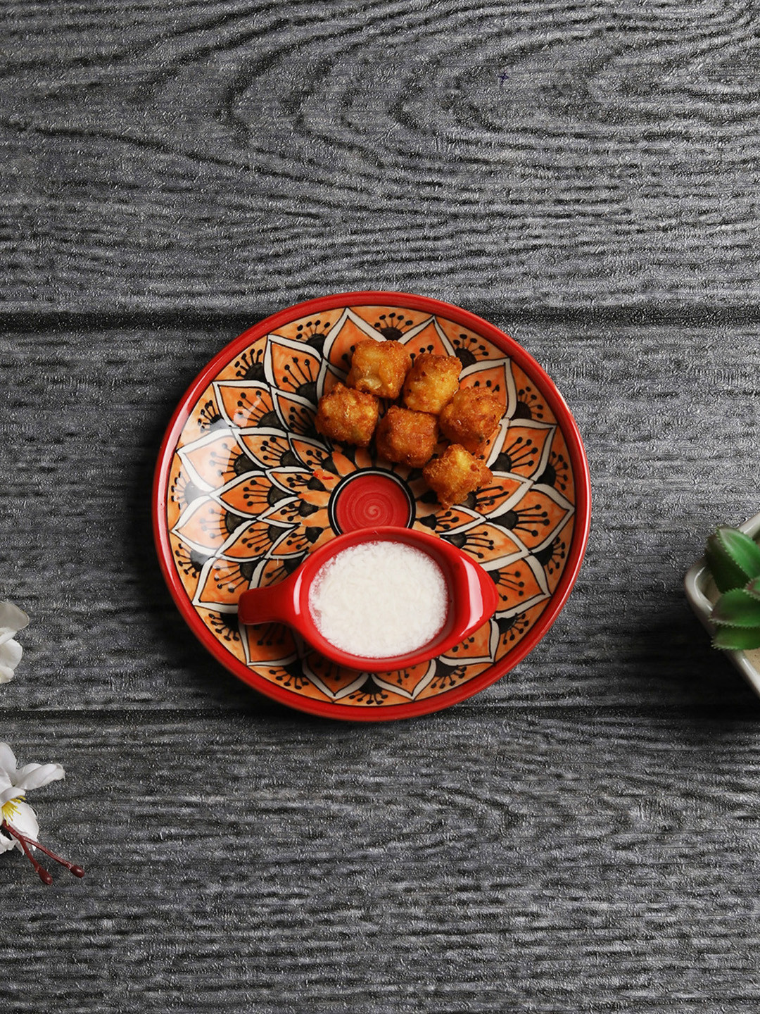 Buy MIAH Decor Brown Printed Ceramic Set - Food Platter for Unisex ...