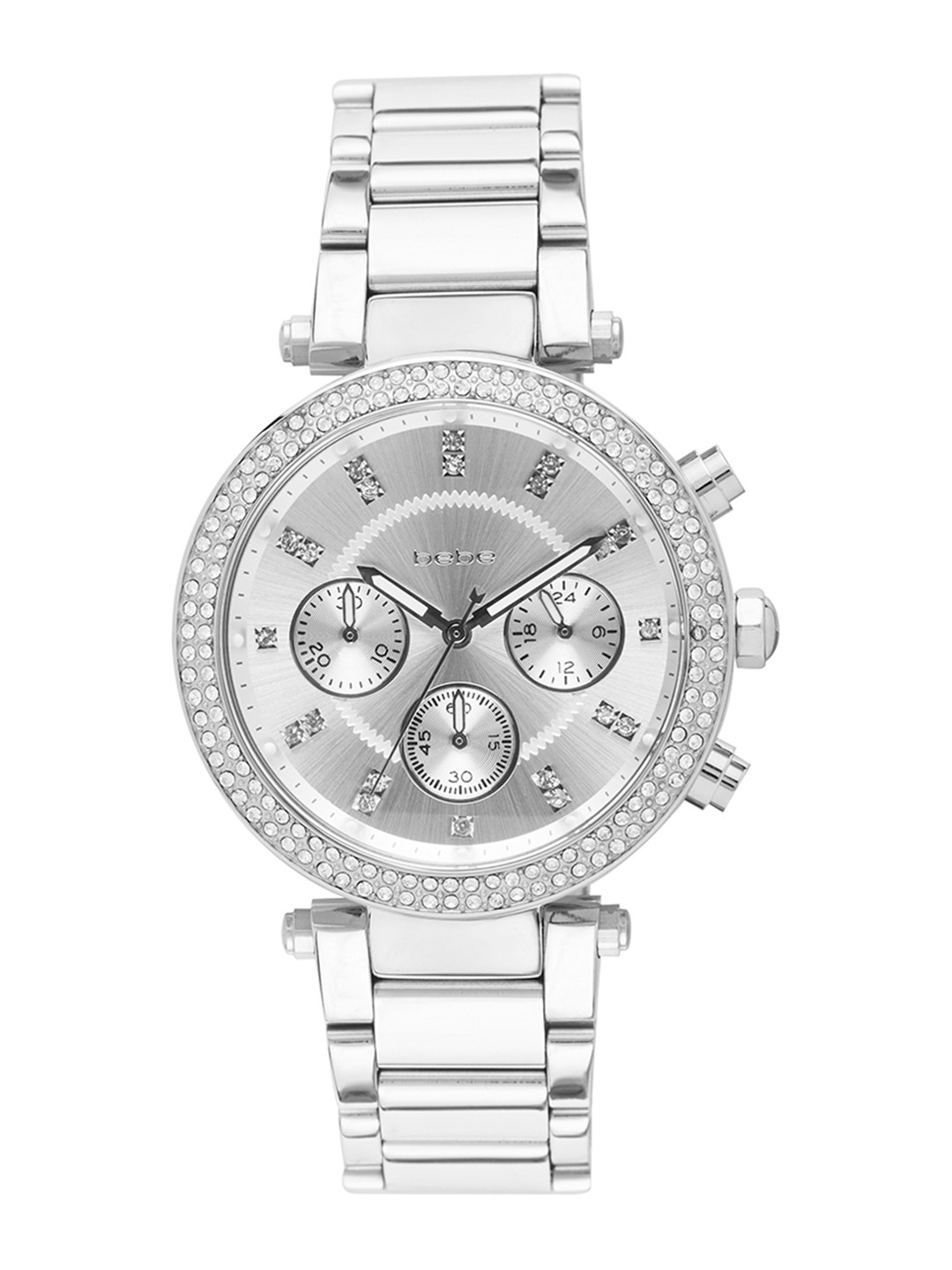 Buy Bebe Women Silver Coloured Analogue Watch 8902156626795 - Watches ...
