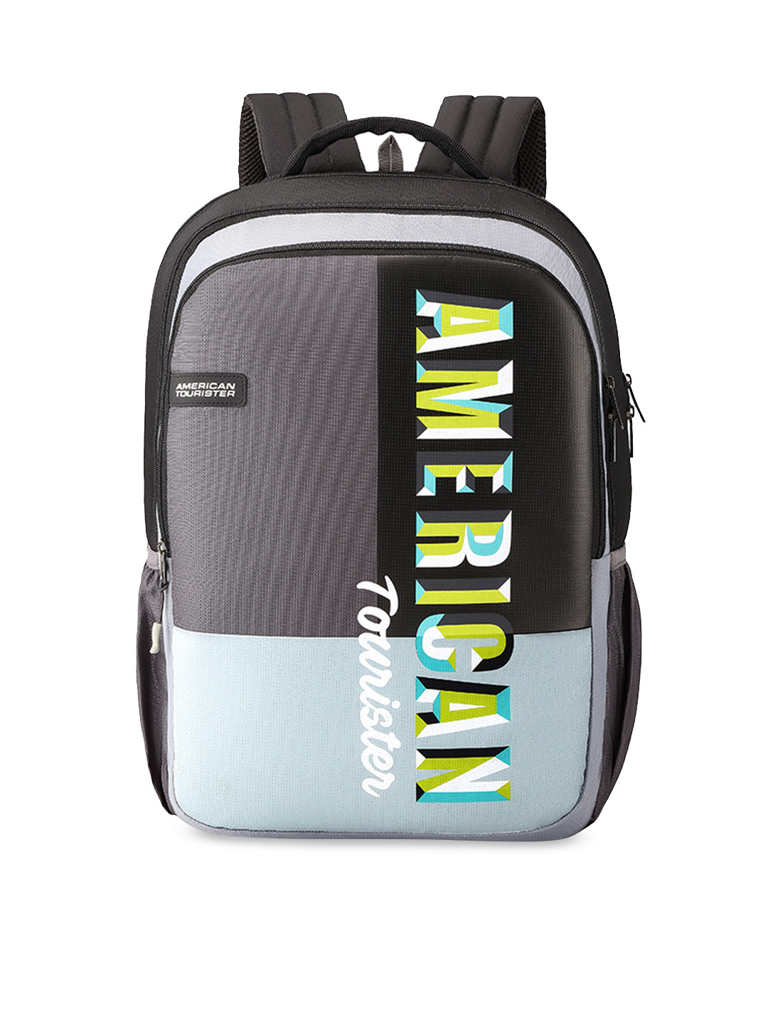 Buy AMERICAN TOURISTER Unisex Black Brand Logo Backpack - Backpacks for ...