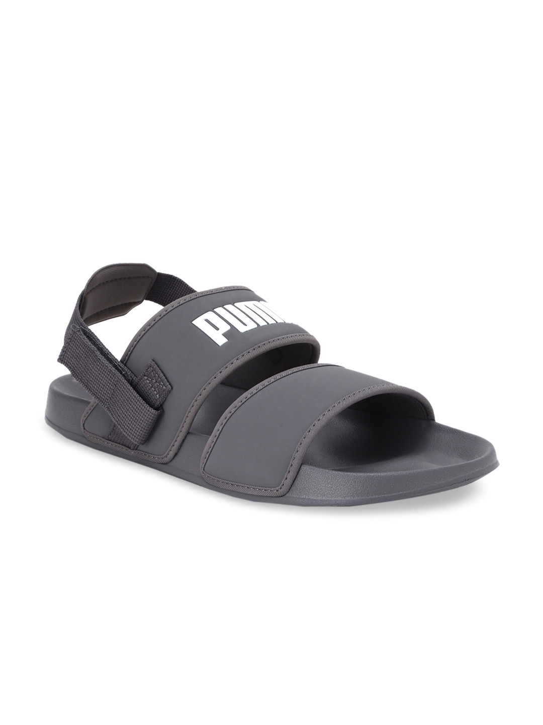 Buy Puma Unisex Grey Solid Sliders - Flip Flops for Unisex 10262243 ...