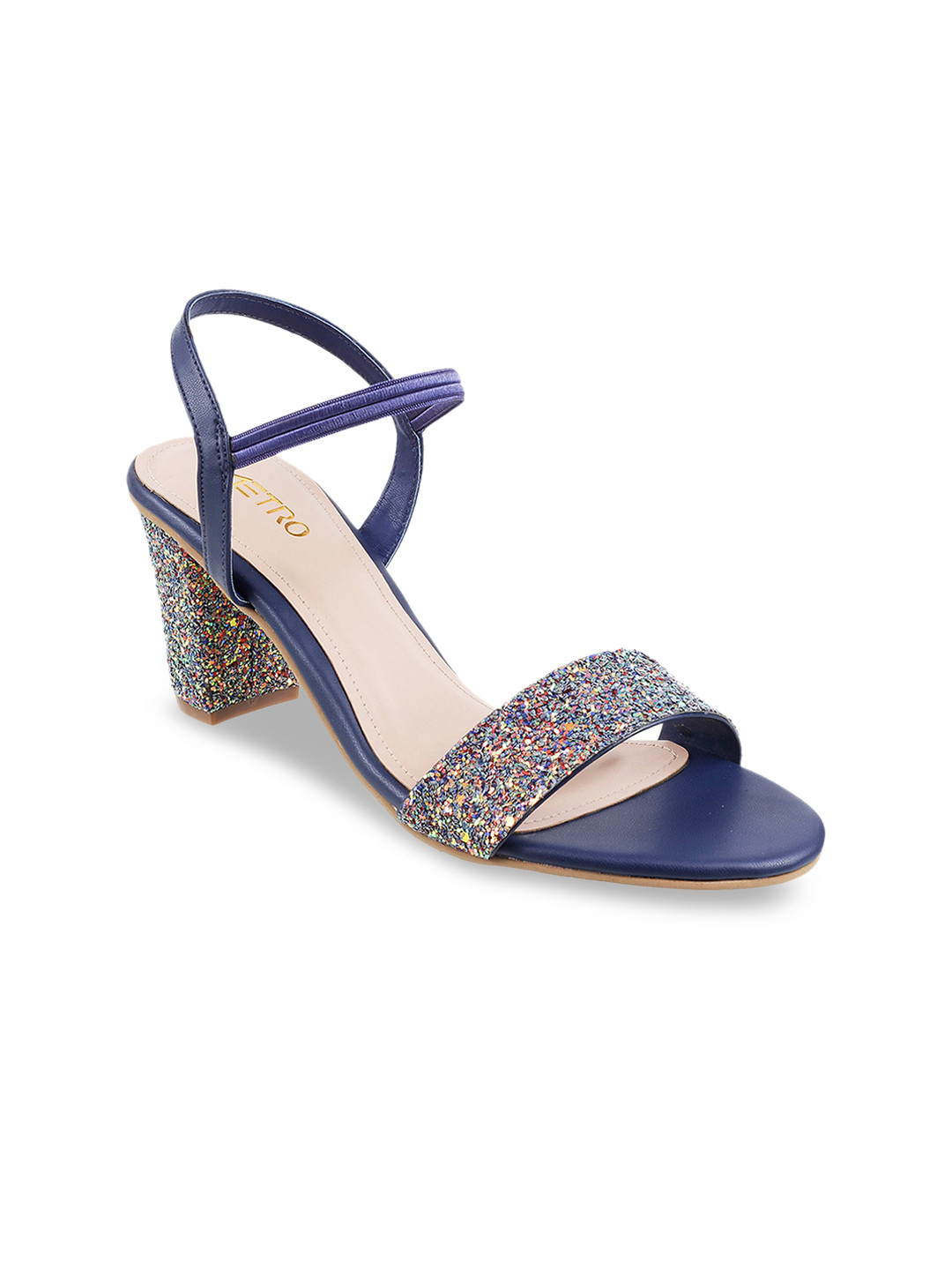 Buy Metro Women Blue Solid Heels - Heels for Women 10283755 | Myntra